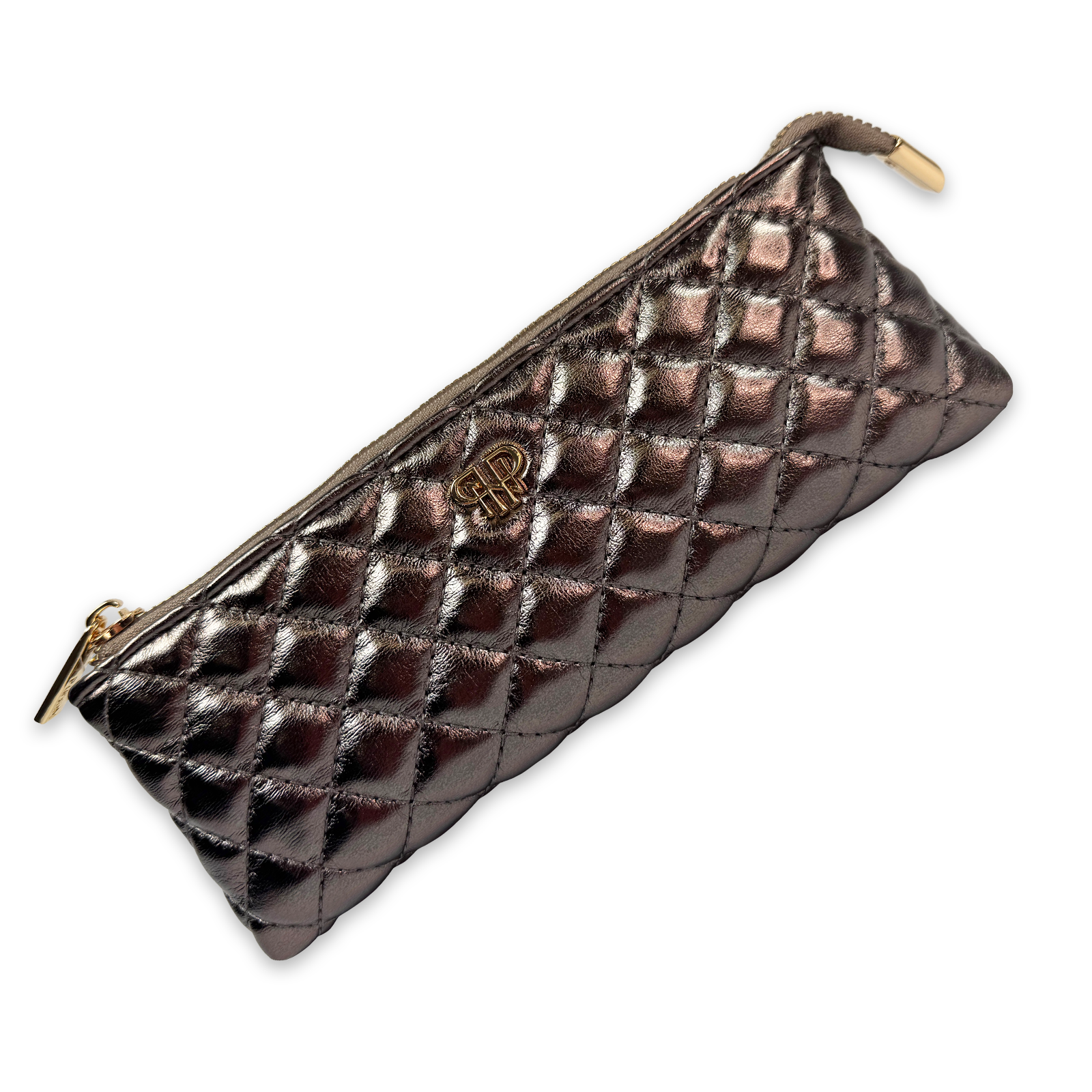 Metallic Bronze Sleek Stash Case for Eyeglasses, Makeup Brushes & More ...
