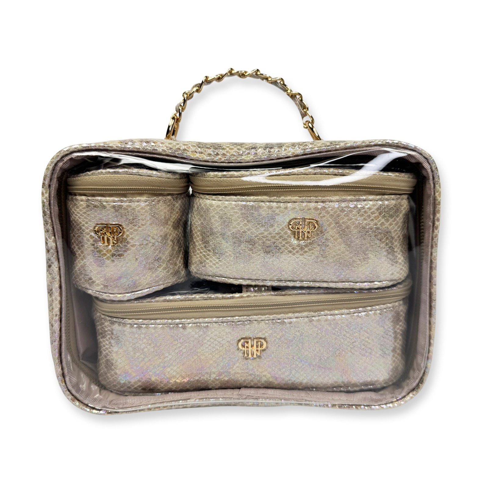 Trio Jet Setter - 4 in 1 Makeup & Toiletry Case - Iridescent Animal ...